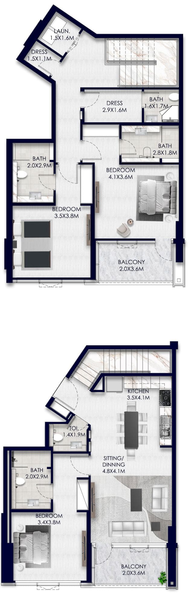 The Bay Residence by Baraka Real Estate Development on Yas Island, Abu ...